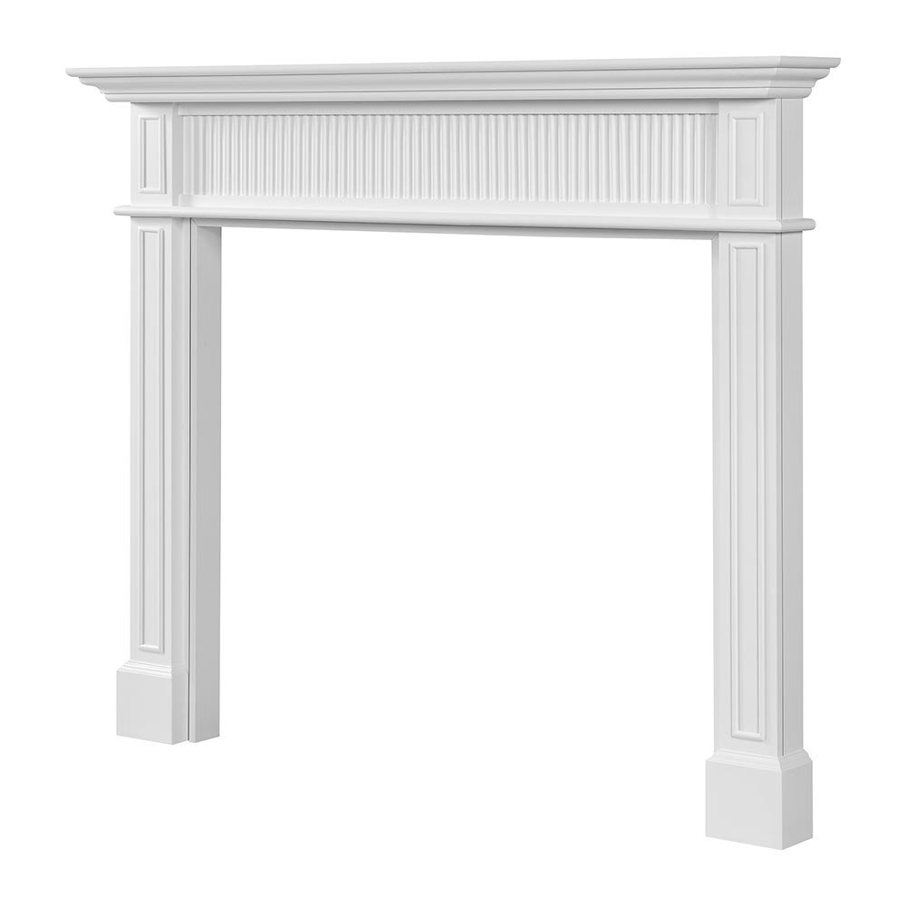 Country Living Napier Wood Fireplace Mantel Surround Kit in White | 48" x 41" Opening | 66" x 53 ...